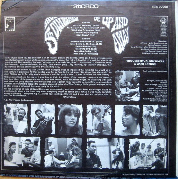 The Fifth Dimension – Up, Up And Away (LP, Album, Res) – akerrecords.nl