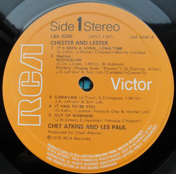 Chet Atkins, Les Paul – Chester & Lester (LP, Album) – akerrecords.nl