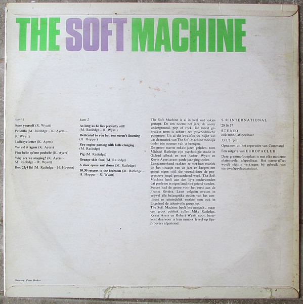 Soft Machine – The Soft Machine (LP, Comp) – akerrecords.nl