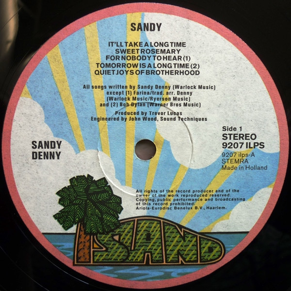 Sandy Denny – Sandy (LP, Album, Gat) – akerrecords.nl