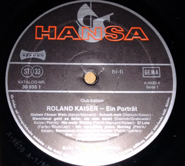 Roland Kaiser – Ein Porträt (LP, Comp, Club) – akerrecords.nl