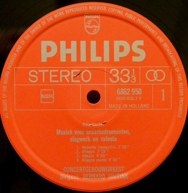 Béla Bartók, Bernard Haitink, Concertgebouworkest, Sir Colin Davis, BBC Symphony Orchestra ...