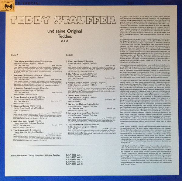 Teddy Stauffer Und Seine Original Teddies – Teddy Stauffer Original ...