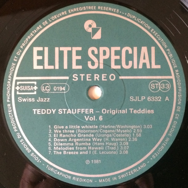 Teddy Stauffer Und Seine Original Teddies – Teddy Stauffer Original ...