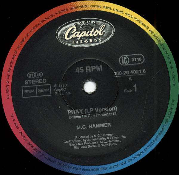 MC Hammer – Pray (12″, Maxi) – akerrecords.nl