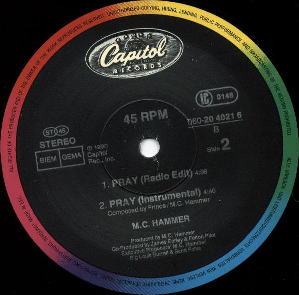 MC Hammer – Pray (12″, Maxi) – akerrecords.nl
