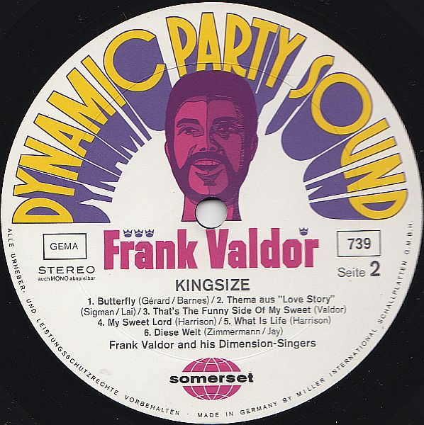 Frank Valdor And His Dimension-Singers – Kingsize (LP, Album ...