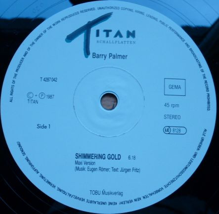 Barry Palmer – Shimmering Gold (12″, Maxi) – akerrecords.nl