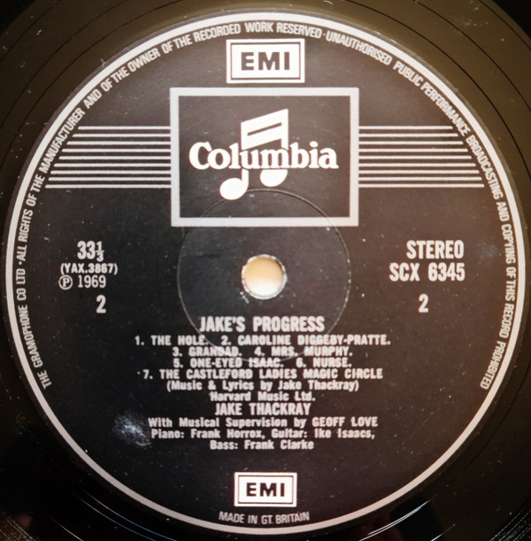 Jake Thackray – Jake’s Progress (LP, Album) – akerrecords.nl