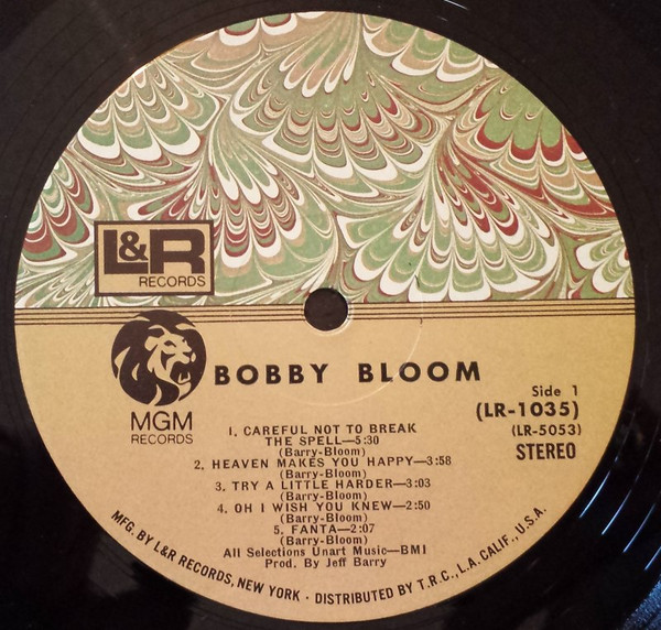 Bobby Bloom – The Bobby Bloom Album (LP, Album) – akerrecords.nl