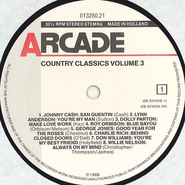 Various – Country Classics Volume 3 (LP, Comp) – akerrecords.nl