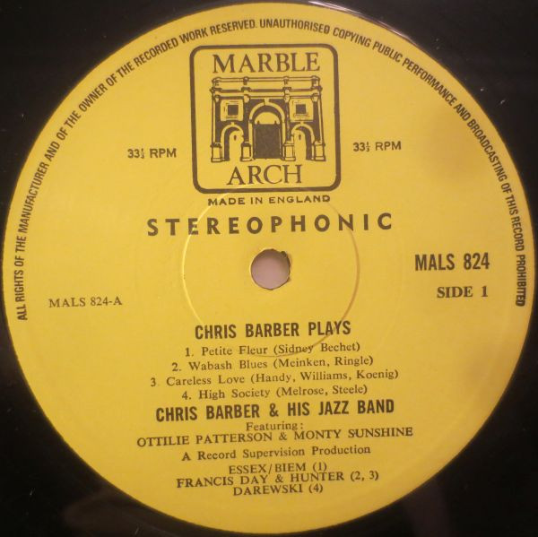 Chris Barber’s Jazz Band Featuring Ottilie Patterson & Monty Sunshine ...