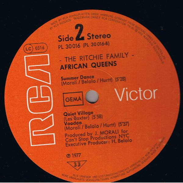The Ritchie Family – African Queens (LP, Album, P/Mixed) – akerrecords.nl
