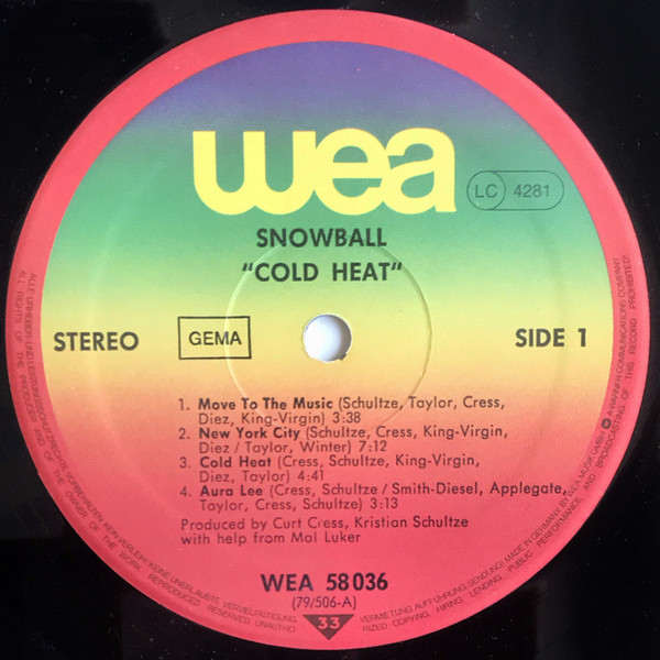 Snowball (2) – Cold Heat (LP, Album) – akerrecords.nl
