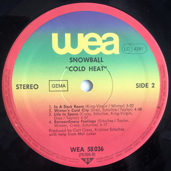 Snowball (2) – Cold Heat (LP, Album) – akerrecords.nl