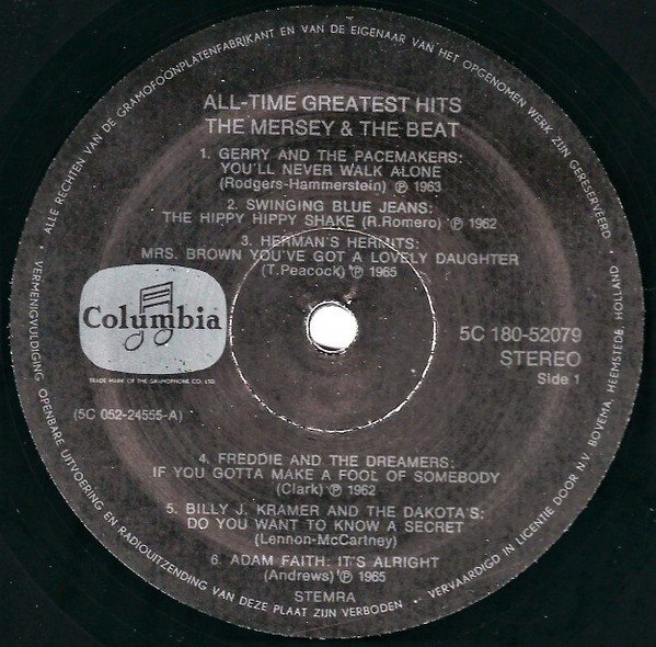 Various – All Time Greatest Hits The Mersey & The Beat (2xLP, Comp ...