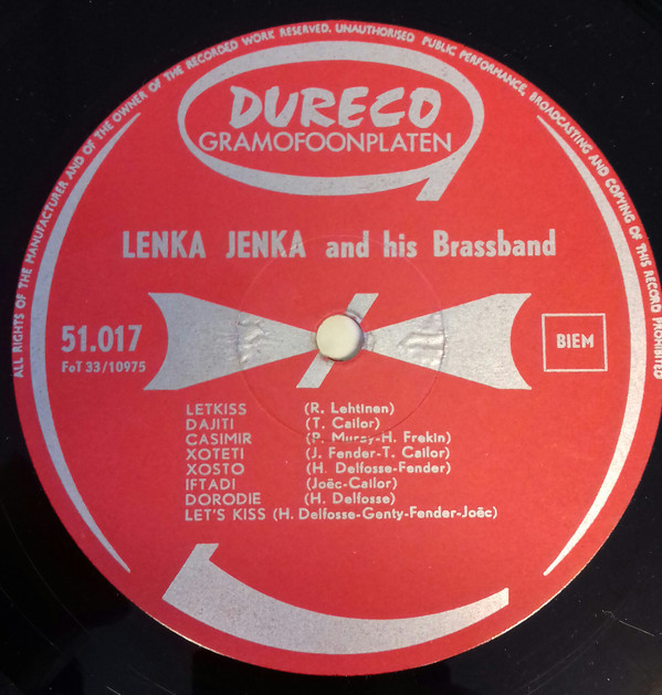 Lenka Jenka And His Brassband – Dans De Letka (LP, Album, Mono ...