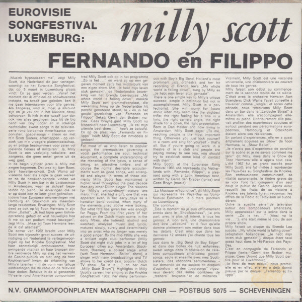 Milly Scott – Fernando En Filippo (7″, EP) – akerrecords.nl