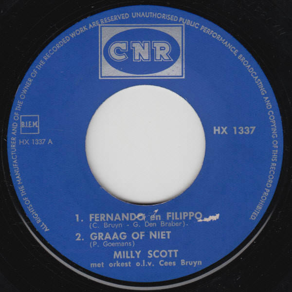 Milly Scott – Fernando En Filippo (7″, EP) – akerrecords.nl