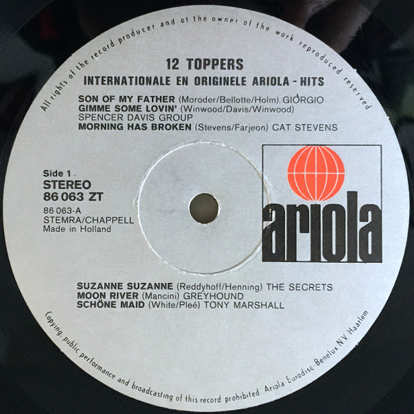 Various – 12 Originele Toppers (LP, Comp) – akerrecords.nl