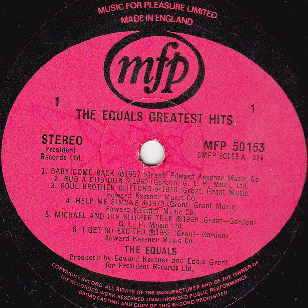 The Equals – The Equals Greatest Hits (LP, Comp) – akerrecords.nl