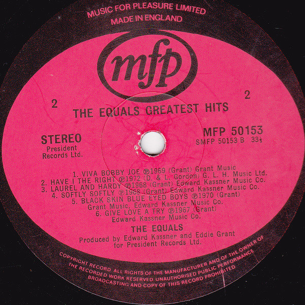 The Equals – The Equals Greatest Hits (LP, Comp) – akerrecords.nl