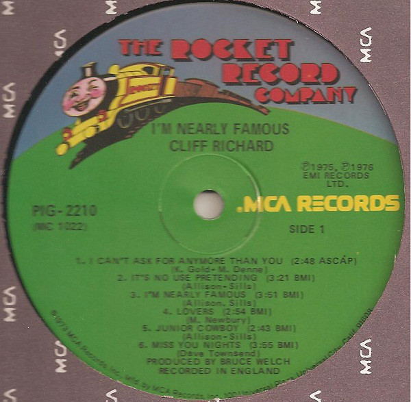 Cliff Richard – I’m Nearly Famous (LP, Album, Glo) – akerrecords.nl