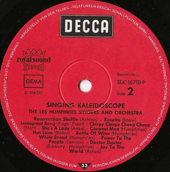 Les Humphries Singers And Orchester Les Humphries – Singing ...