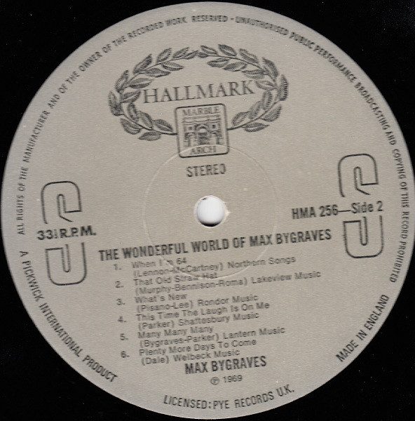 Max Bygraves – The Wonderful World Of Max Bygraves (LP) – akerrecords.nl