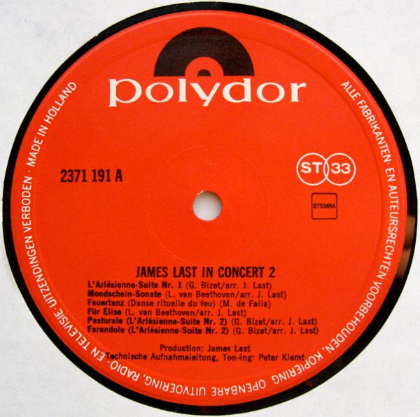 James Last – In Concert 2 (LP, Album) – akerrecords.nl