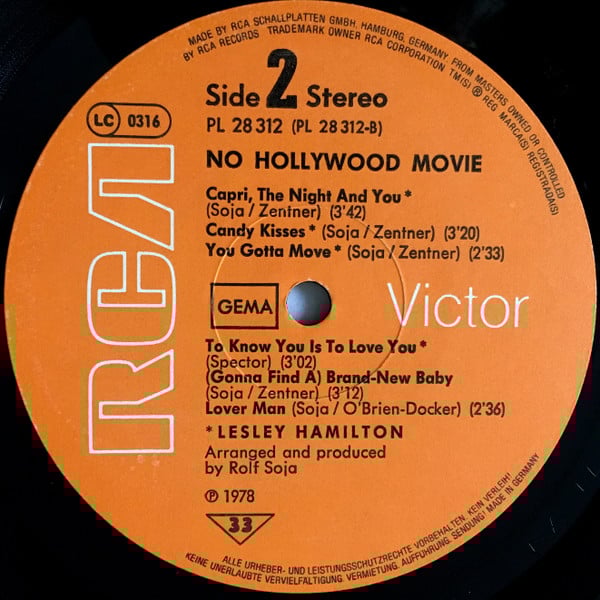 Lesley Hamilton – No Hollywood Movie (LP, Album) – akerrecords.nl