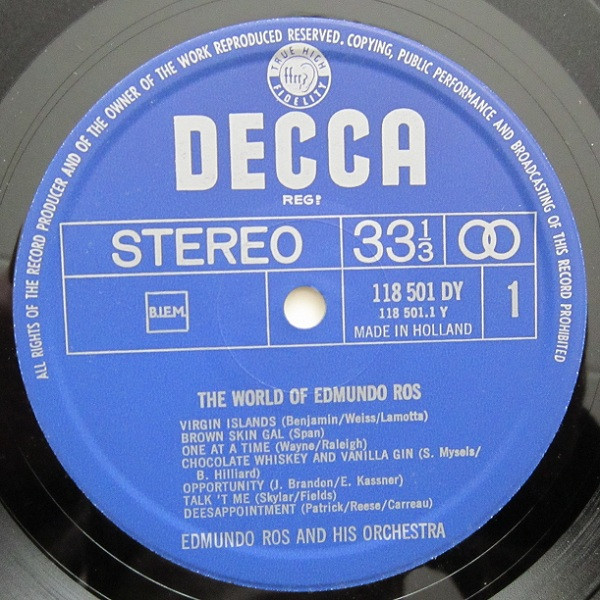 Edmundo Ros & His Orchestra – The World Of Edmundo Ros (LP, Mono ...