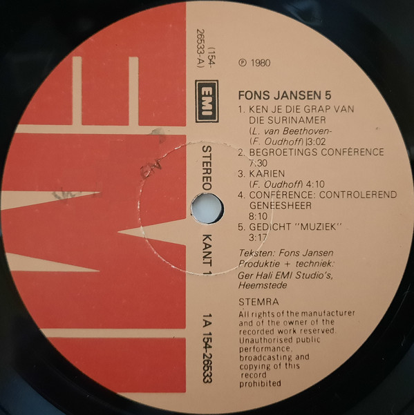Fons Jansen – Fons Jansen 5 (2xLP, Album) – akerrecords.nl