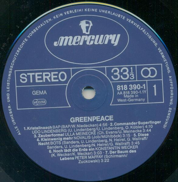 Various – Greenpeace (LP, Comp, RP) – akerrecords.nl