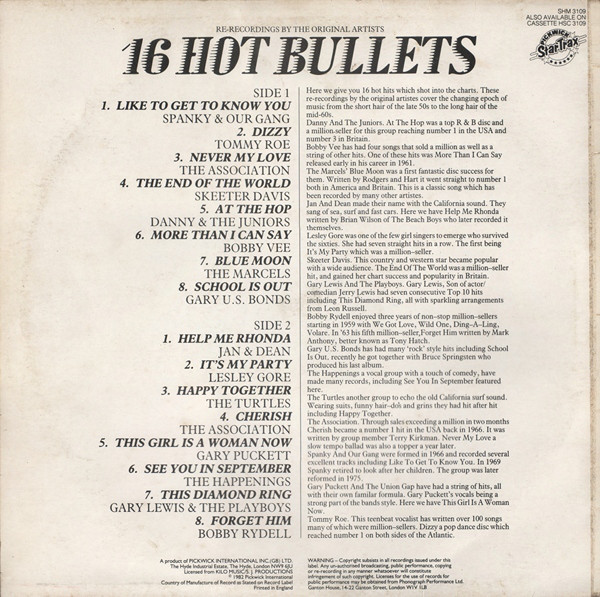Various – 16 Hot Bullets (LP, Comp) – akerrecords.nl