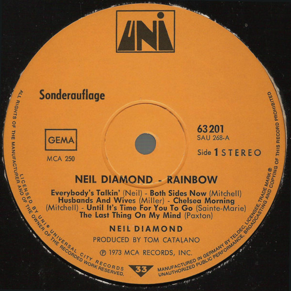 Neil Diamond – Rainbow (LP, Album, Club) – akerrecords.nl