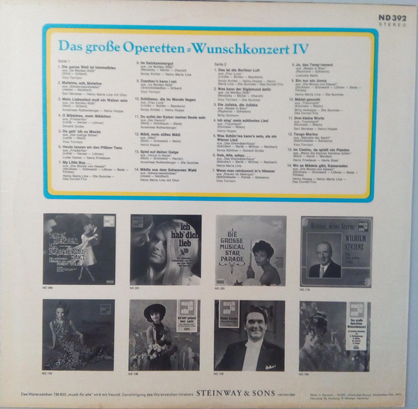 Various – Das Grosse Operetten-Wunschkonzert 4 (LP) – akerrecords.nl