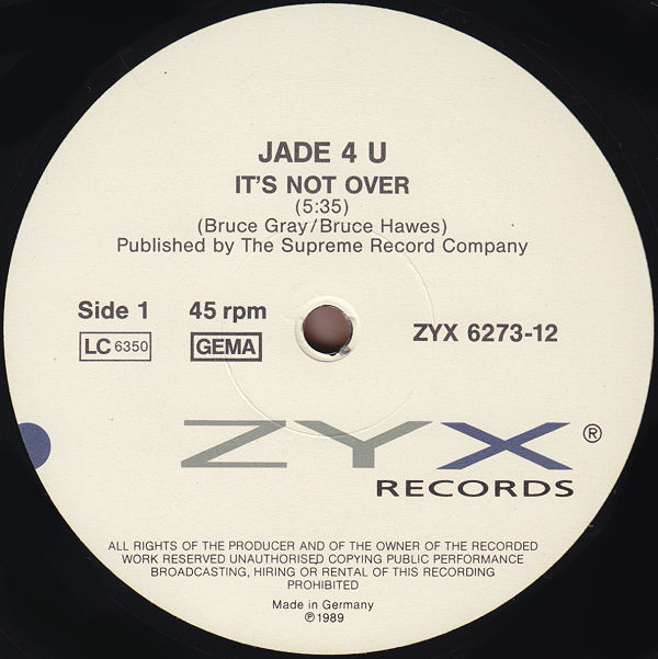 Jade 4U – It’s Not Over (12″) – akerrecords.nl