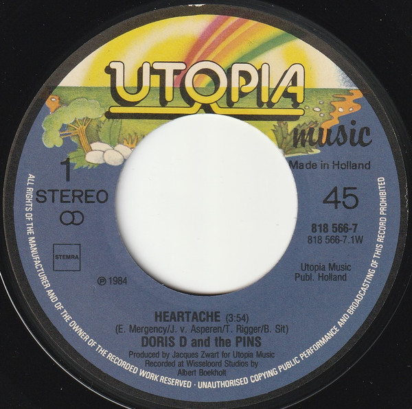 Doris D And The Pins – Heartache (7″, Single) – akerrecords.nl