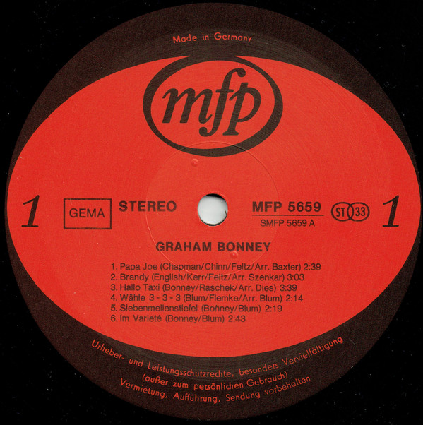 Graham Bonney – Graham Bonney (LP, Comp) – akerrecords.nl