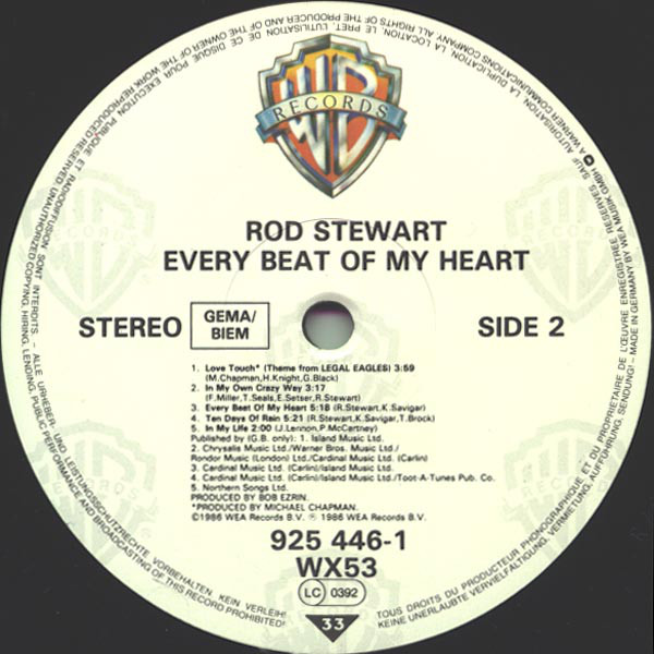 Rod Stewart – Every Beat Of My Heart (LP, Album) – akerrecords.nl