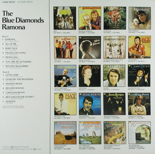 The Blue Diamonds – Ramona (LP, Comp) – akerrecords.nl