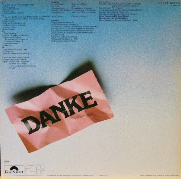 Georg Danzer – Danzer Live – Tournee 79 (2xLP, Album) – akerrecords.nl