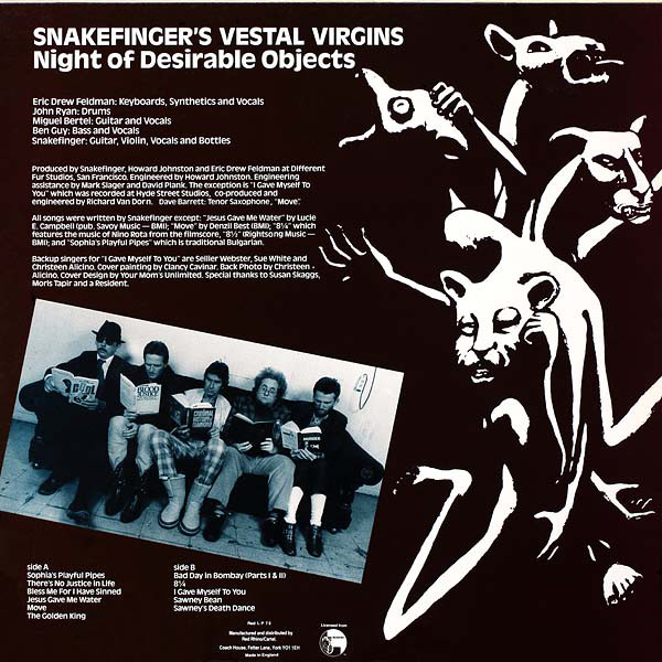 Snakefinger’s Vestal Virgins – Night Of Desirable Objects (LP, Album ...