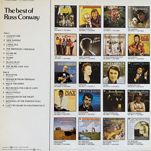 Russ Conway – The Best Of Russ Conway (LP, Comp, Blu) – akerrecords.nl