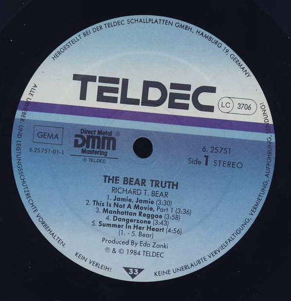 Richard T. Bear – The Bear Truth (LP, Album) – akerrecords.nl