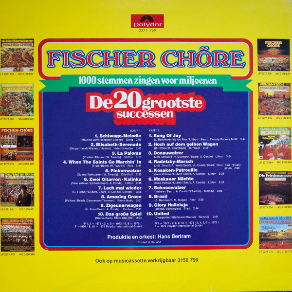 Fischer Chöre – De 20 Grootste Successen (LP, Album, Comp) – akerrecords.nl