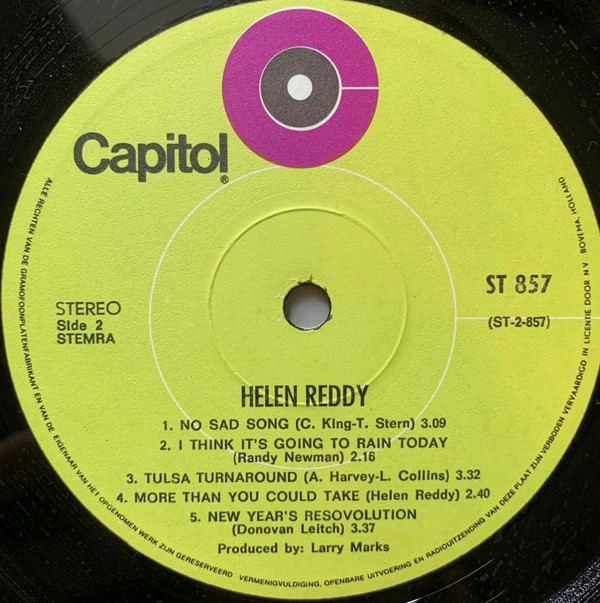 Helen Reddy – Helen Reddy (LP, Album) – akerrecords.nl