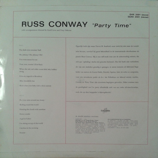 Russ Conway – Party Time (LP, Album) – akerrecords.nl