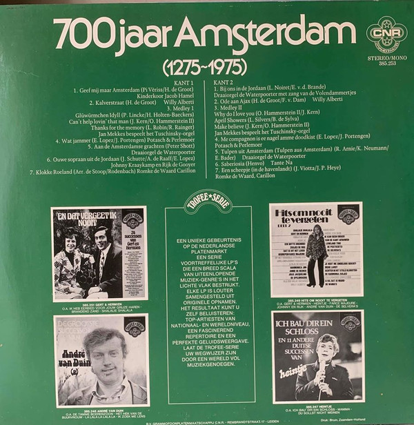 Various – 700 jaar Amsterdam (1275-1975) (LP, Album) – akerrecords.nl